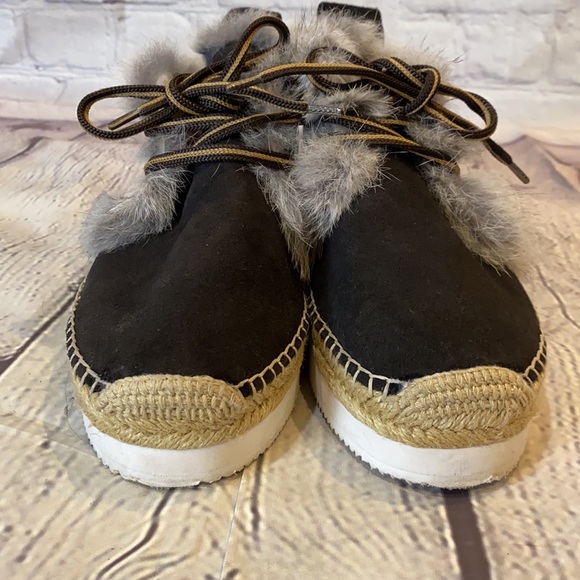 See By Chloe | Shoes | See By Chloe Suede Fur Espadrilles Lace Up ...